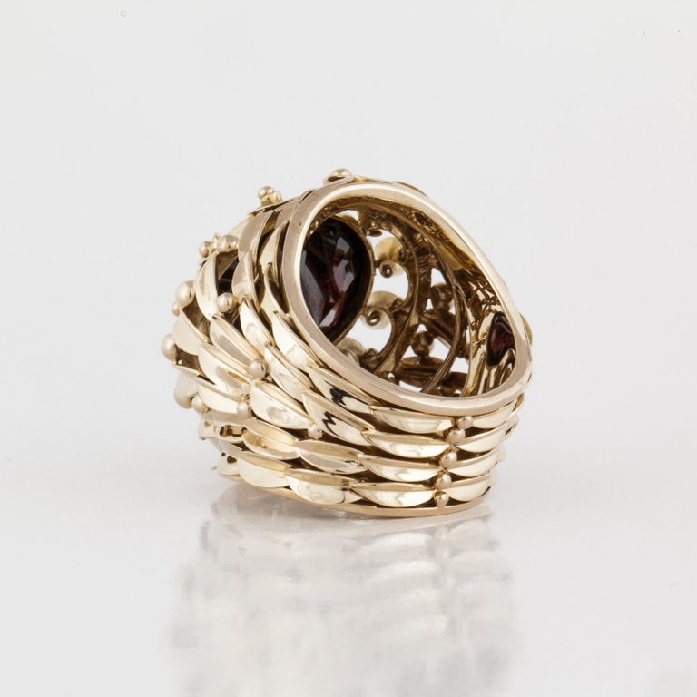 21 Carat Garnet Ring in 14K Gold For Sale at 1stDibs
