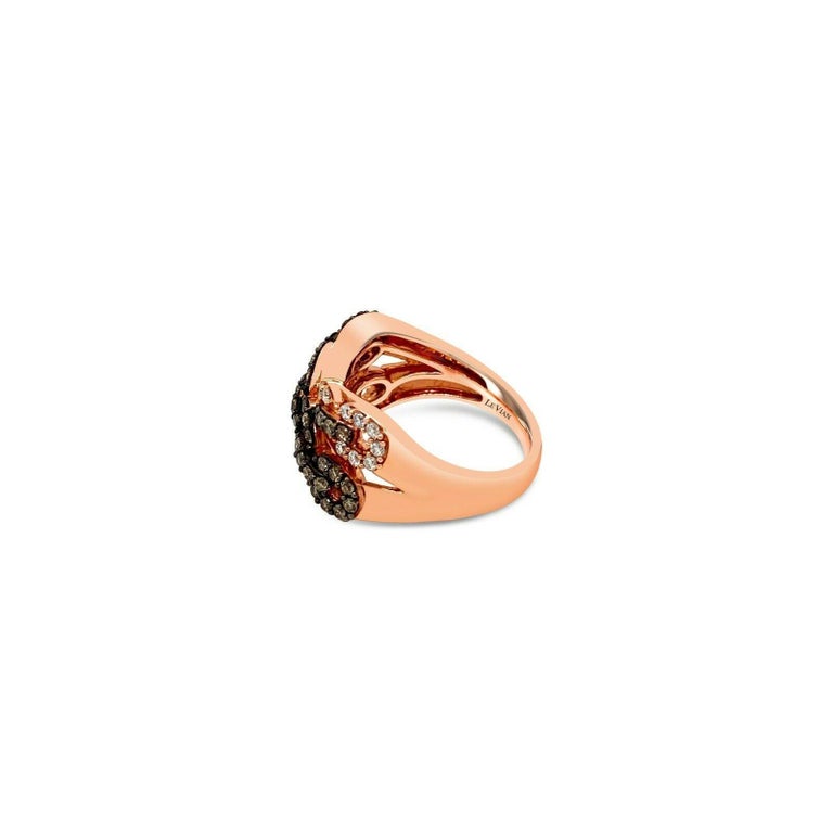 14K Strawberry Gold Diamond Ring For Sale at 1stDibs