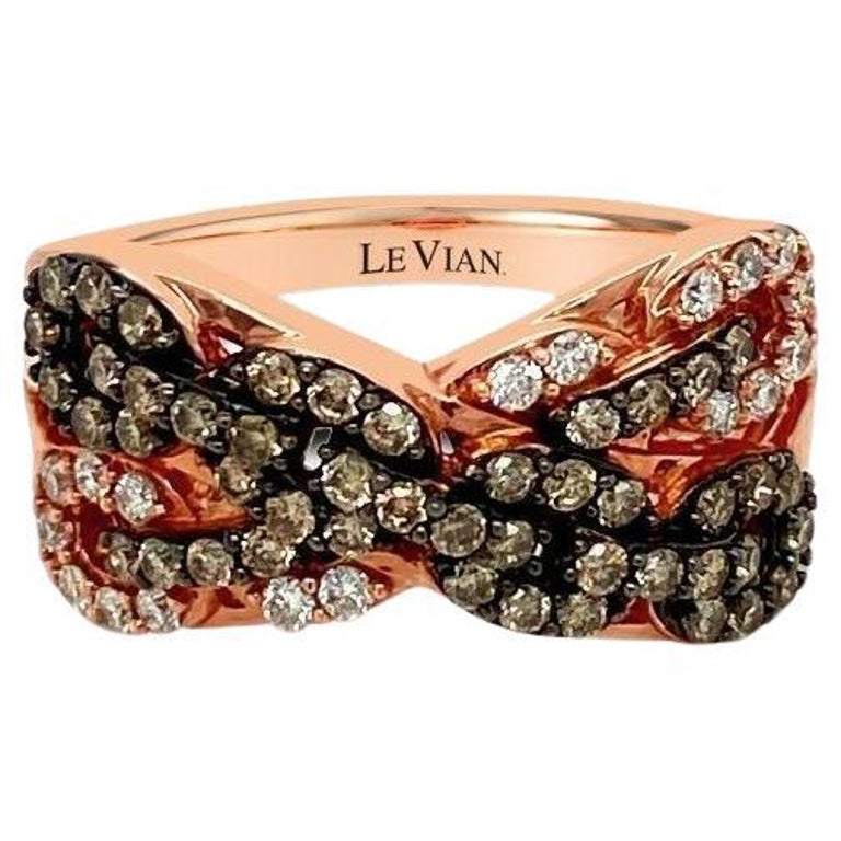 14K Strawberry Gold Diamond Ring For Sale at 1stDibs