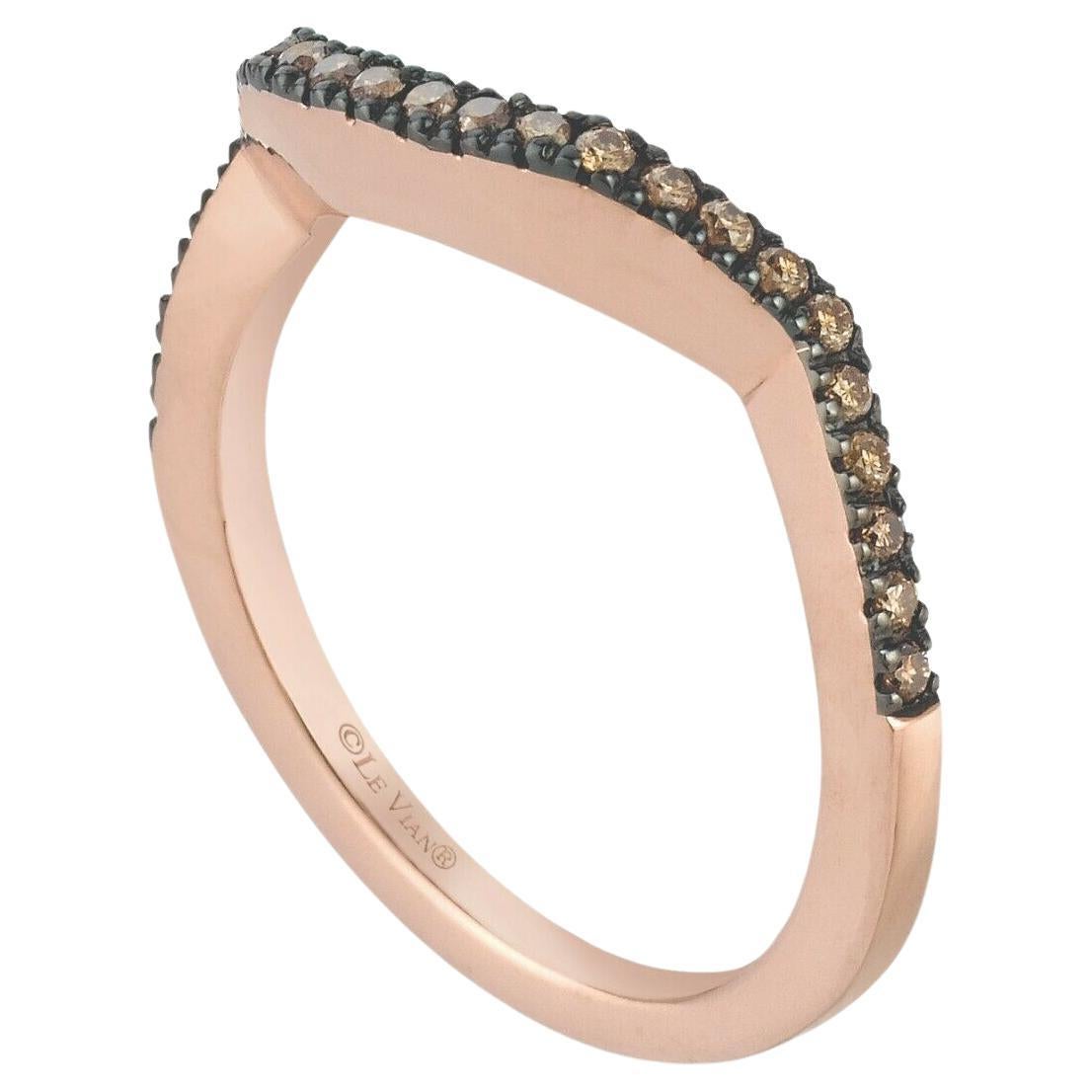 18K Strawberry Gold Diamond Ring For Sale at 1stDibs