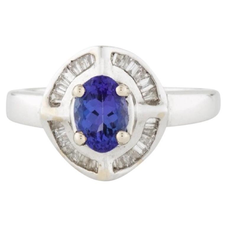 14k Tanzanite and Diamond Mixture Elegant Ring For Sale at 1stDibs