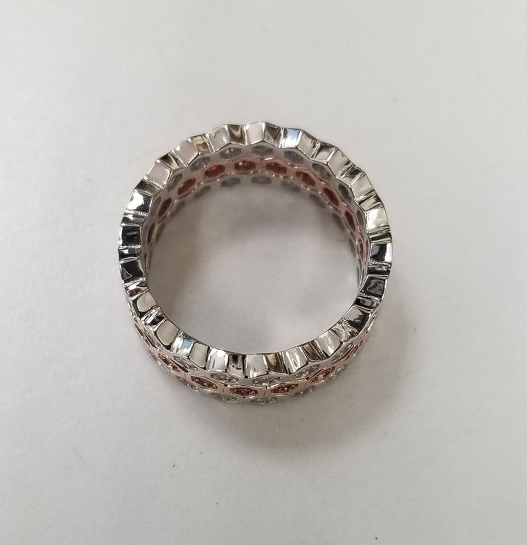 14k White and Rose Gold Stackable Rings with Diamonds and Rubies For ...