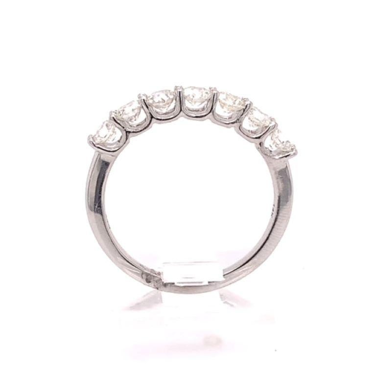 14K White Gold 1 Carat Diamond Band For Sale at 1stDibs
