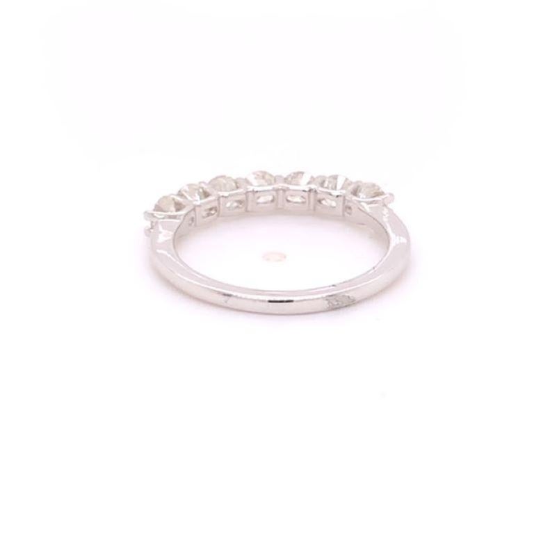 14K White Gold 1 Carat Diamond Band For Sale at 1stDibs