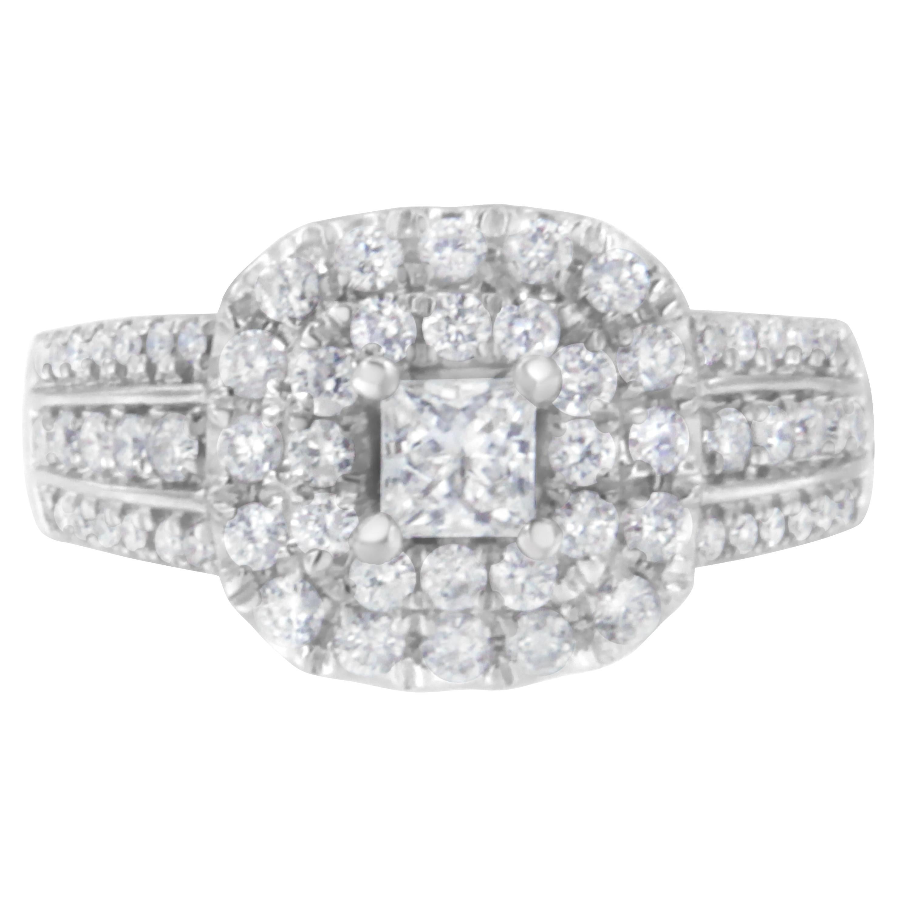 White Gold Diamond Dinner Ring at 1stDibs
