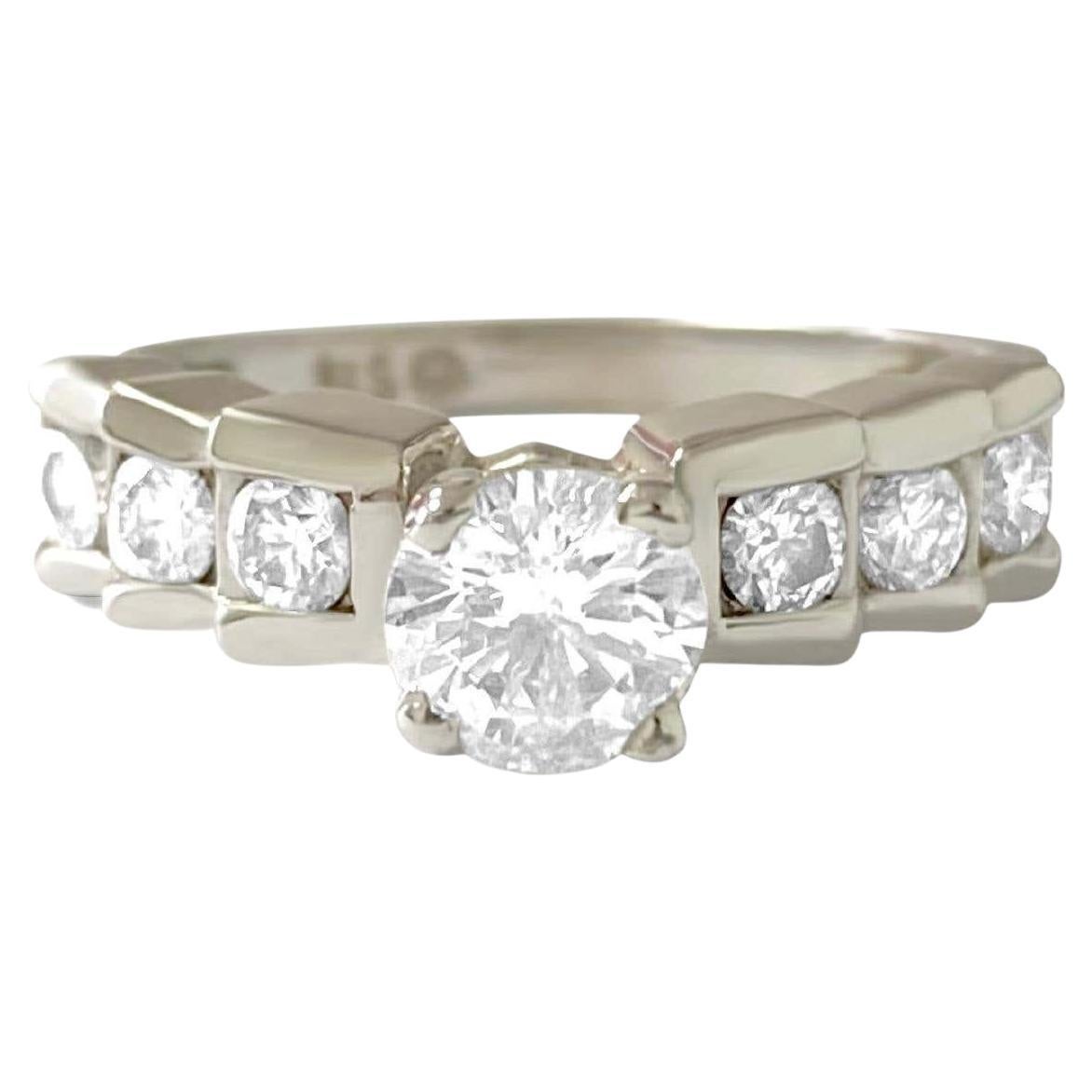 Natural 1/2 Carat Diamond Engagement Ring for Her in 14k Gold For Sale ...