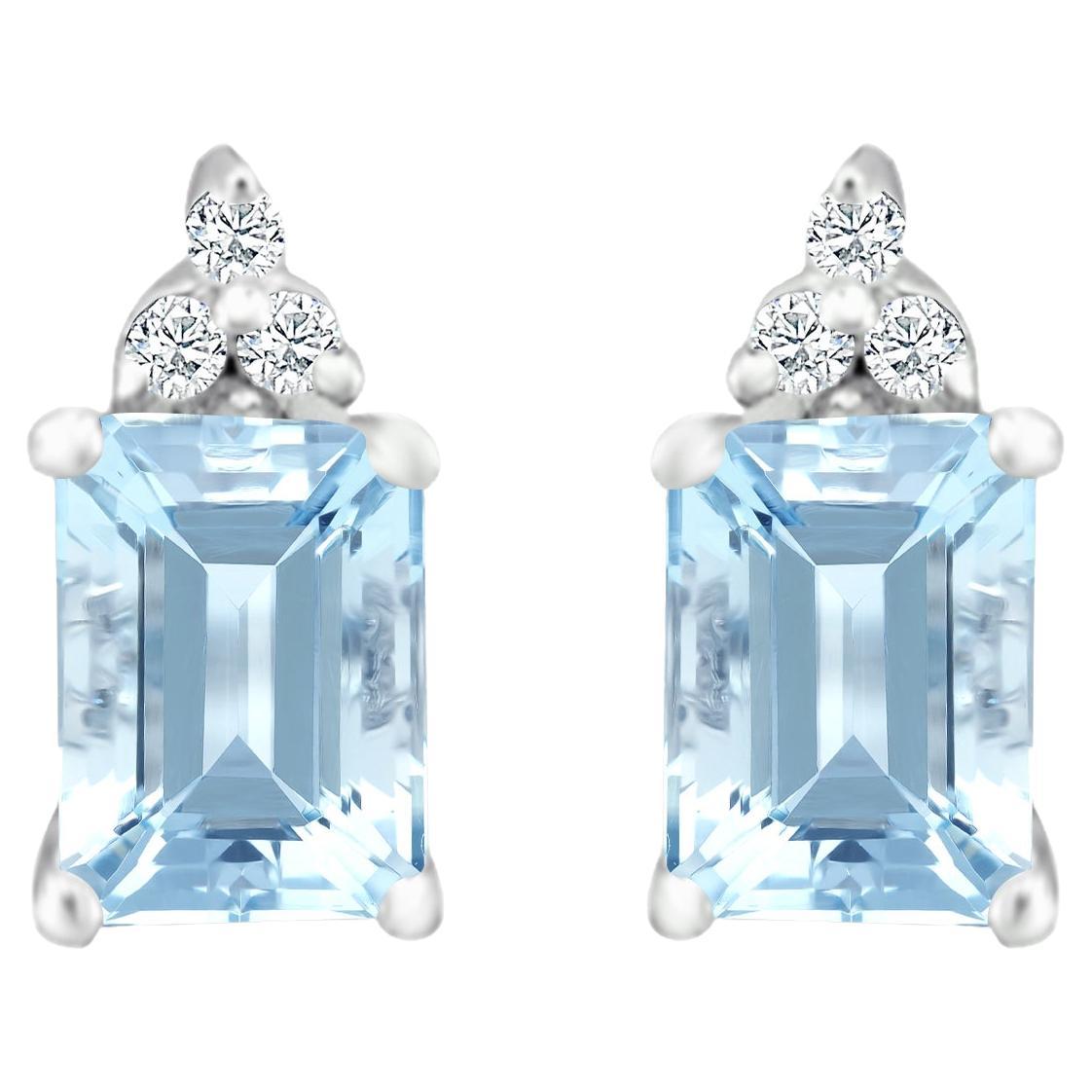 14k White Gold 3.21cts Aquamarine Earring, Style#TS1332AQE 21104/1 For ...