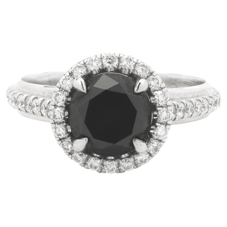 Ring Mit Schwarzem Diamant