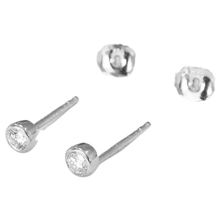 Bezel Set Pear Shape Diamond Stud Earrings at 1stDibs | pear shaped ...