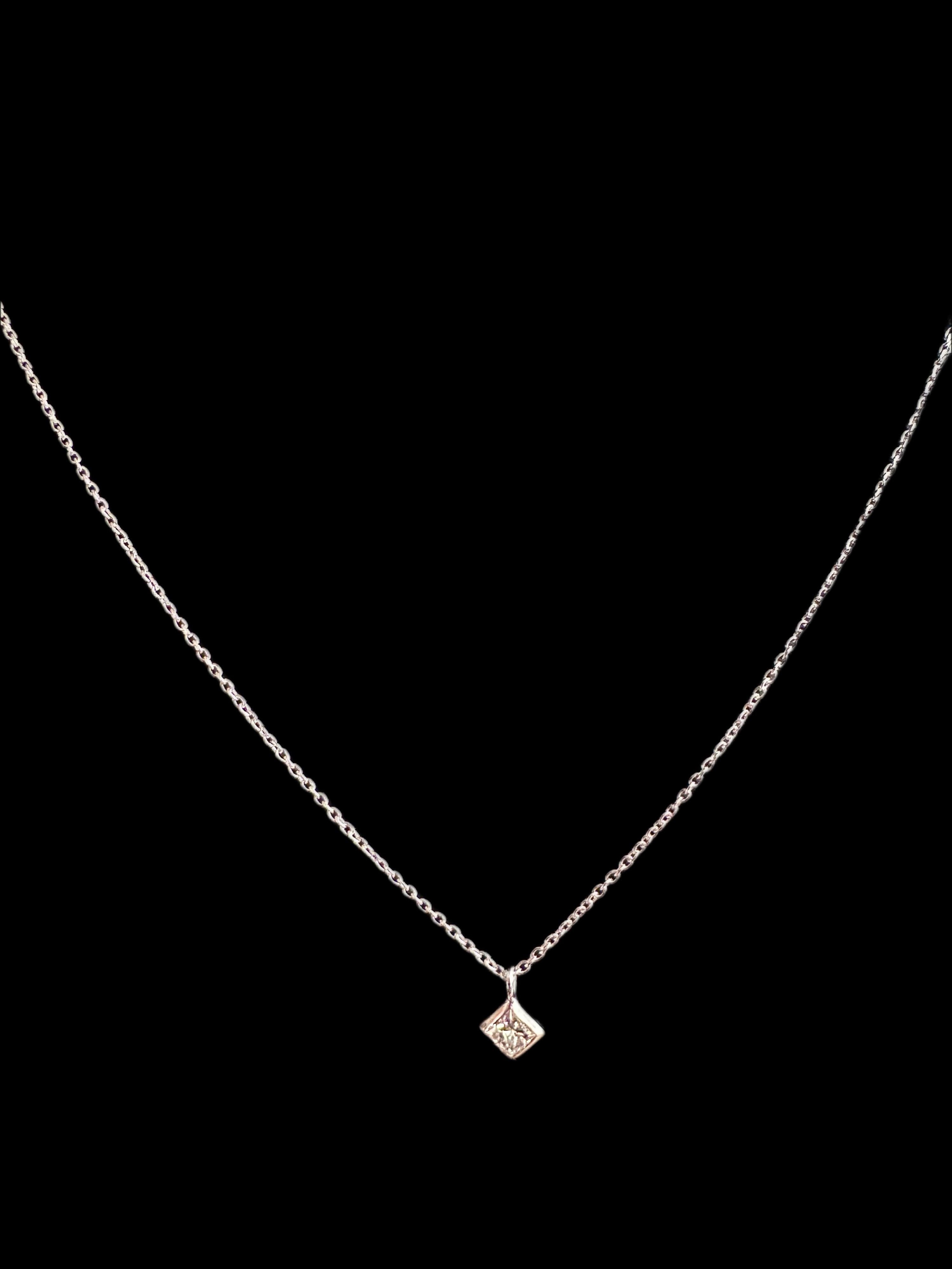 Mini Bezel Diamond Necklace For Sale at 1stDibs | diamond bezel ...