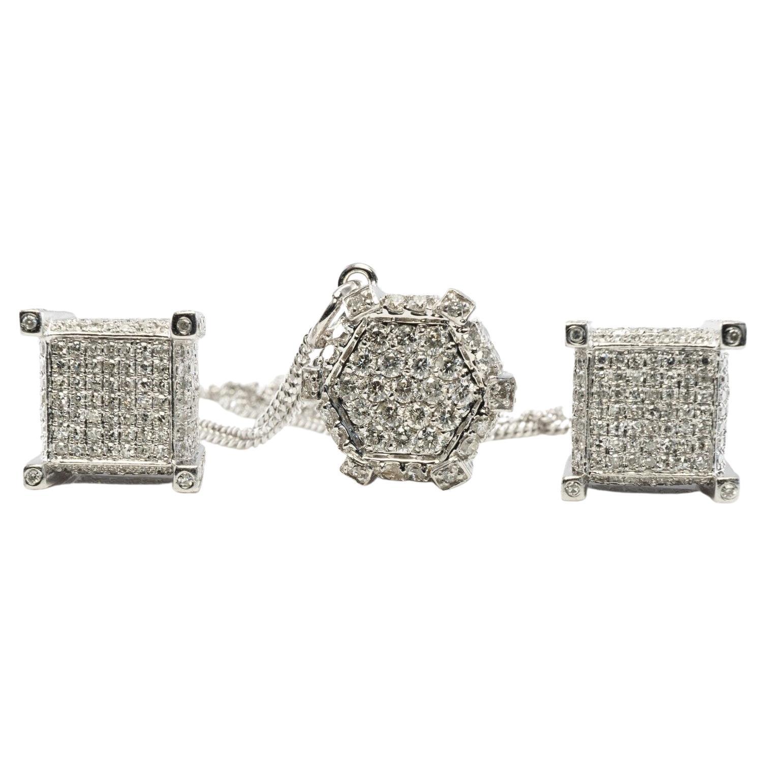 IGI Certified 14k Gold Natural Diamond G-VS Triangle Y Necklace ...