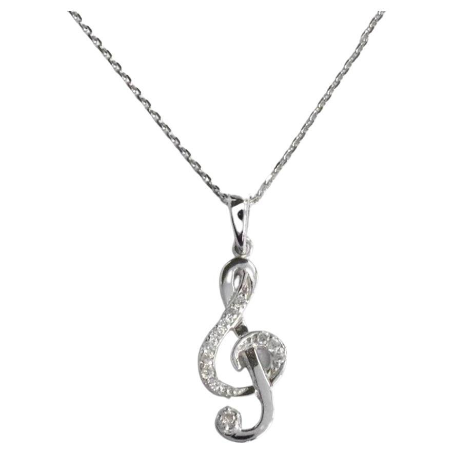 Boucheron 1960s Platinum 111 Carat Magnificent Musical Note Diamond ...