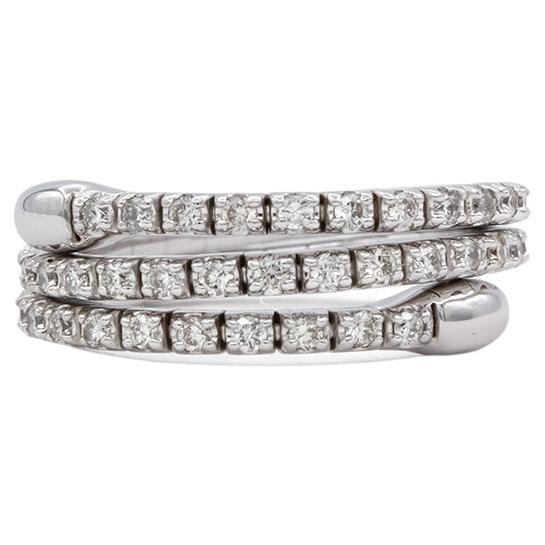 Tiffany and Co. Open Atlas Roman Numeral 18k White Gold and Diamond ...