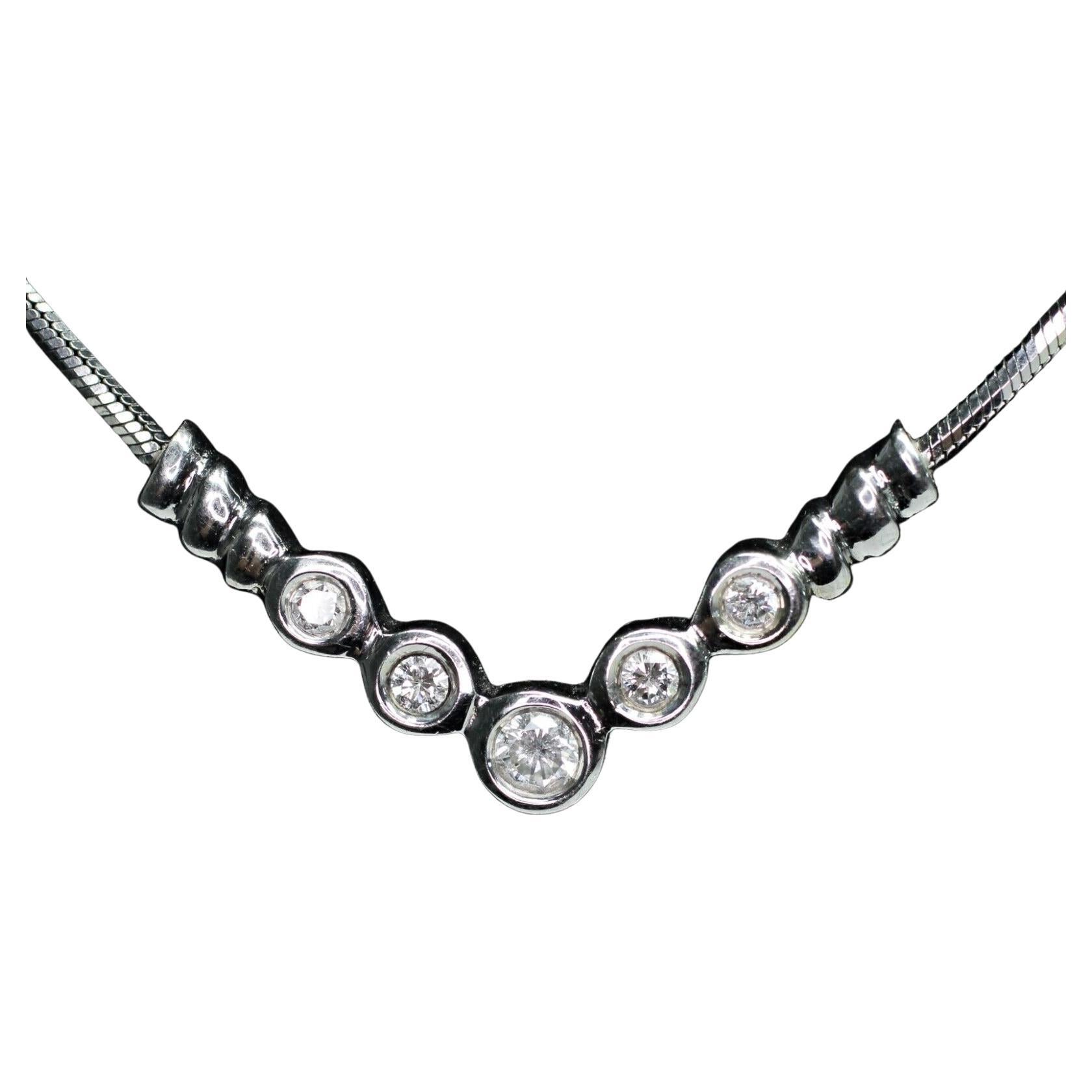 Mini Bezel Diamond Necklace For Sale at 1stDibs | diamond bezel ...