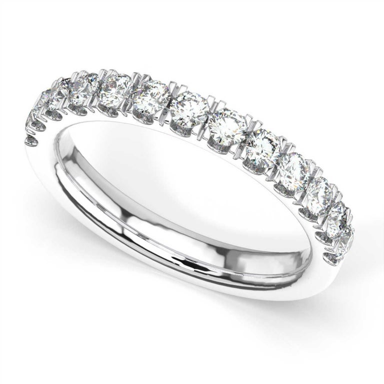 14K White Gold Ethel Micro-Prong Diamond Ring '3/4 Ct. tw' For Sale at ...