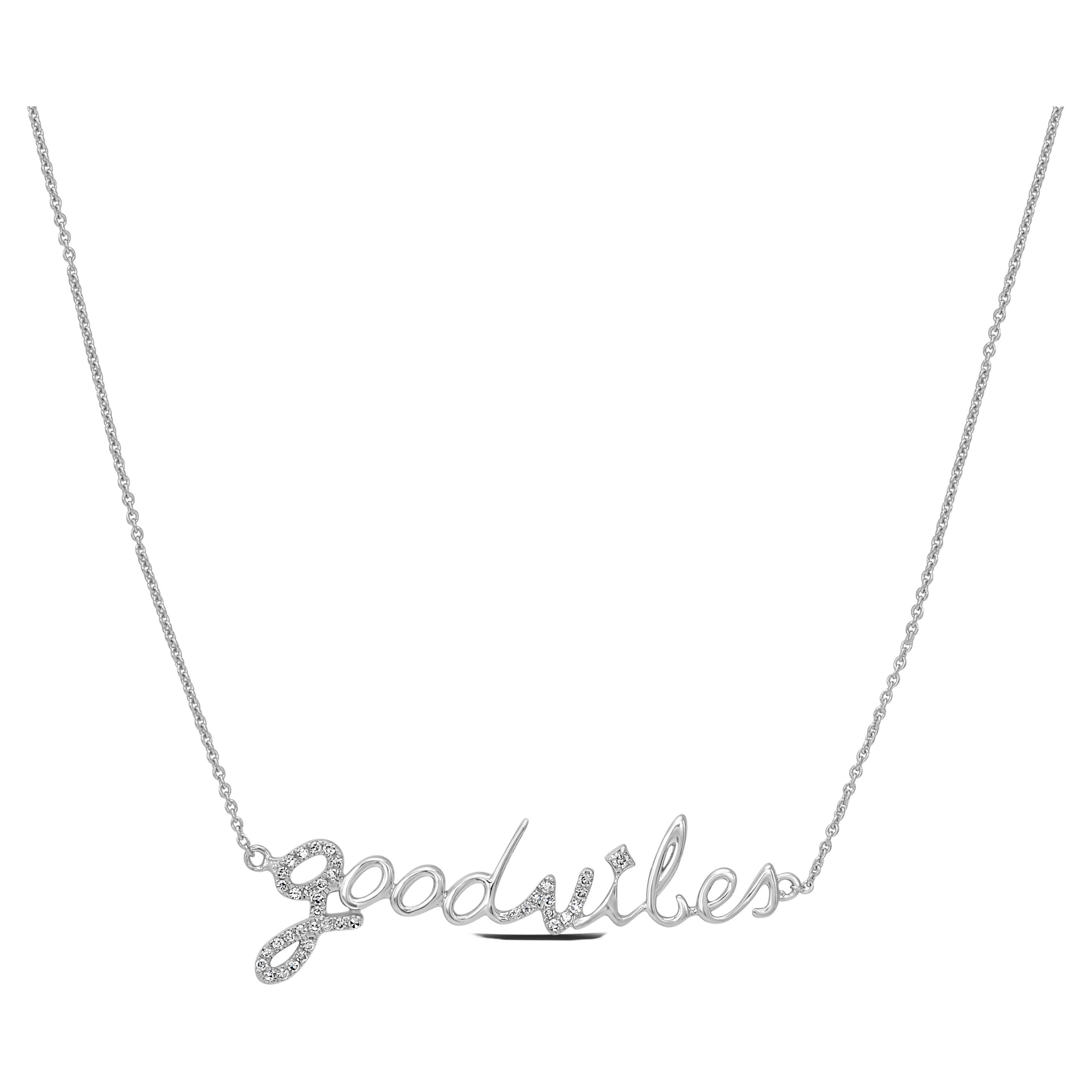 Trendy Baguette Diamond Modern Fashion Open Necklace Pendant 14K White ...