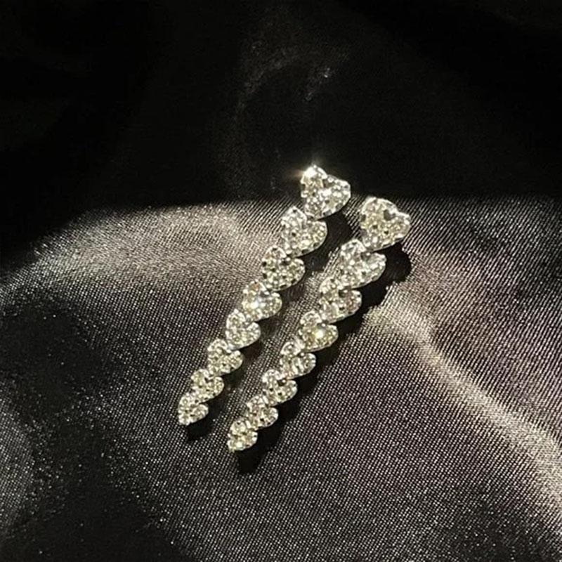 Longevity Diamond Drops Earrings For Sale at 1stDibs
