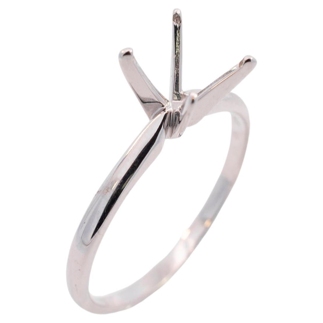 Ladies Tolkowsky Legacy 14k White Gold Semi Mount Halo Diamond ...