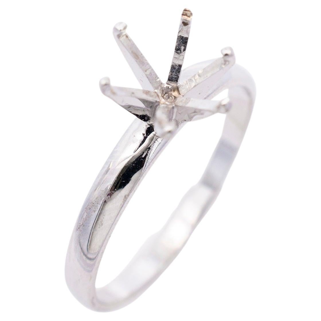 Ladies Tolkowsky Legacy 14k White Gold Semi Mount Halo Diamond ...