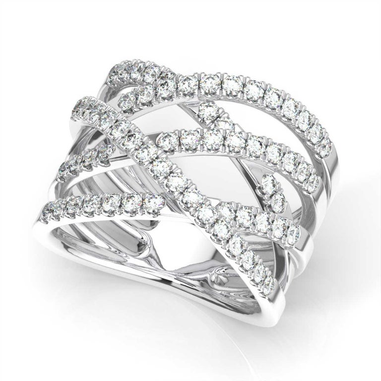 14 Karat White Gold Laval Fashion Diamond Ring '1.00 Carat' For Sale at ...