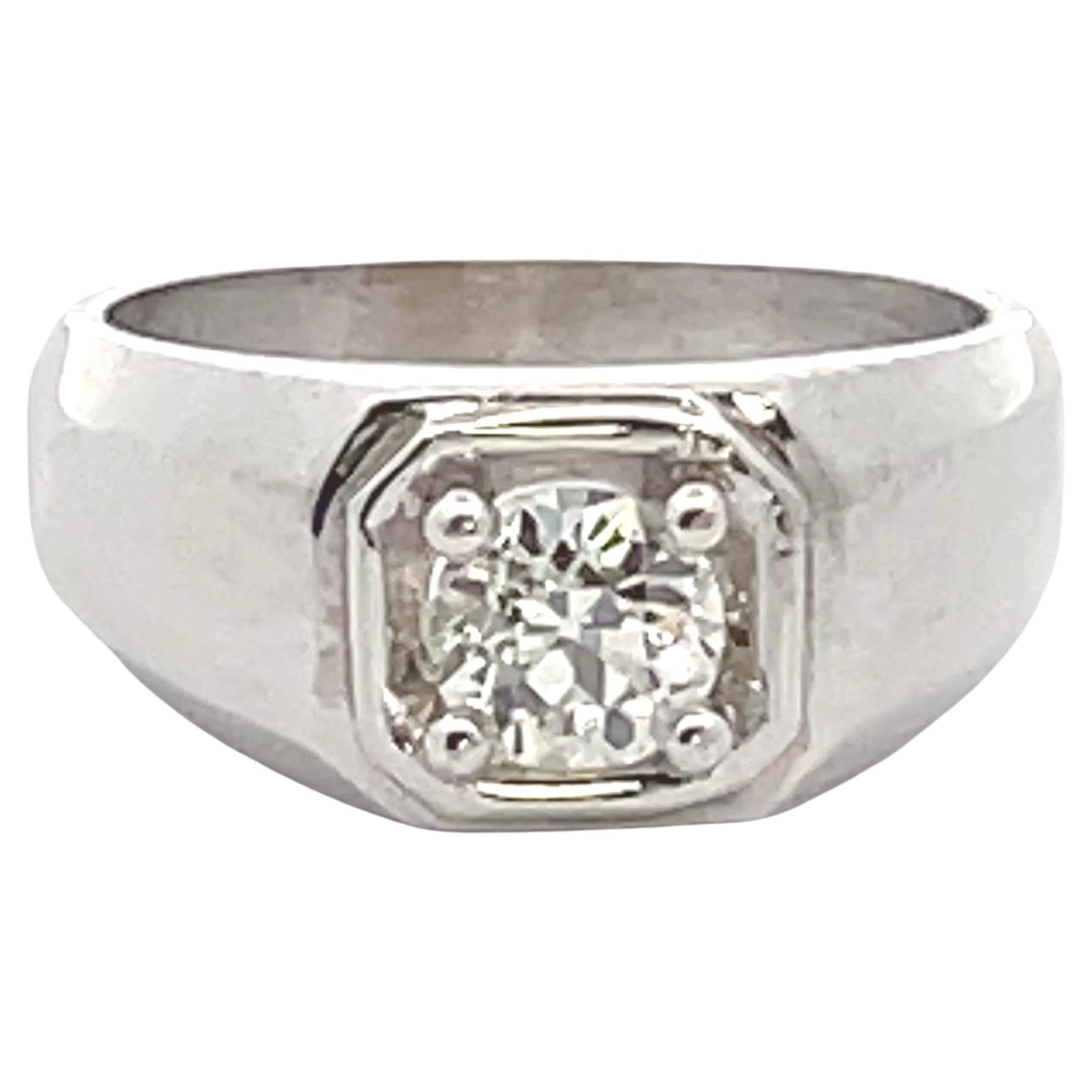 Antique Diamond Chased Gold Men’s Ring For Sale at 1stDibs | unique ...