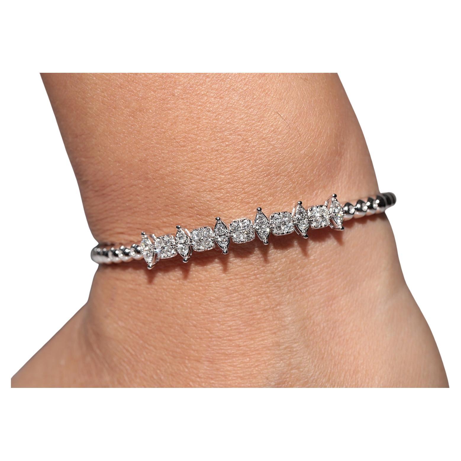 Captivating 77.63ct Mix Natural Gemstones and Diamonds Bangle in 14k ...