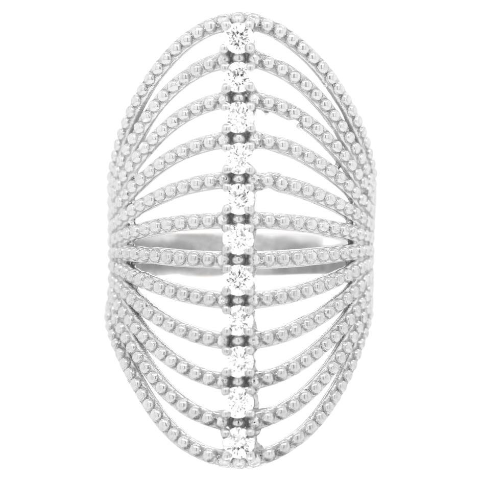 Tri-Colored Diamond Butterfly Over the Knuckle Ring For Sale at 1stDibs