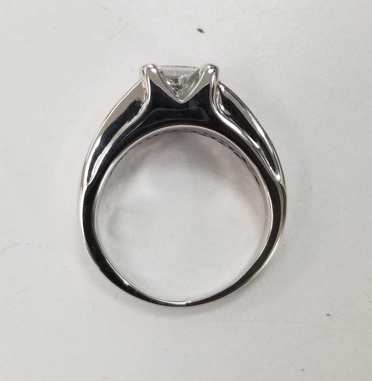 14 Karat Gold Princess Cut Diamond with Invisible Set Princess Cut ...