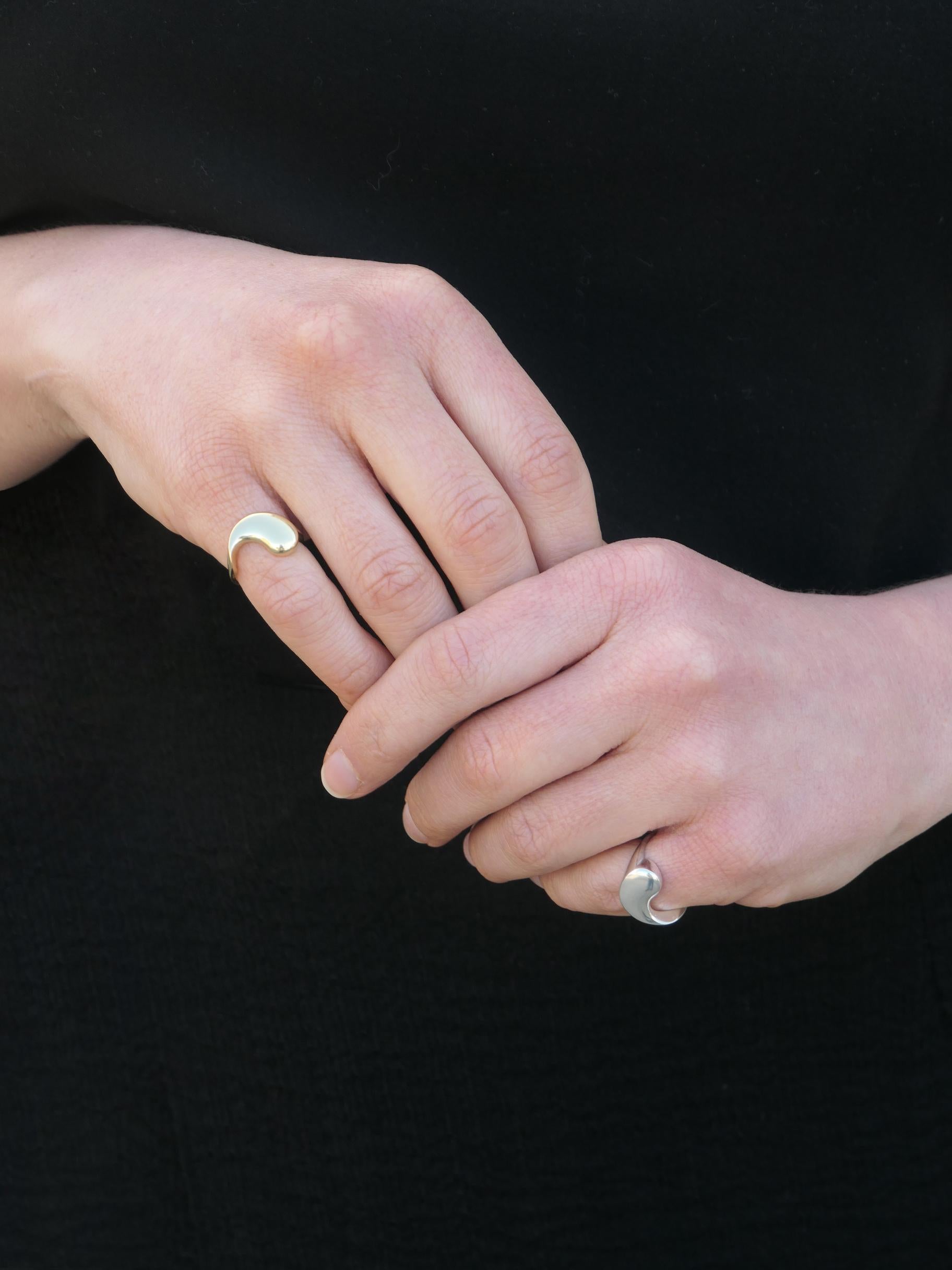 14k Yellow and White Gold Yin Yang Ring For Sale at 1stDibs | 14k gold ...