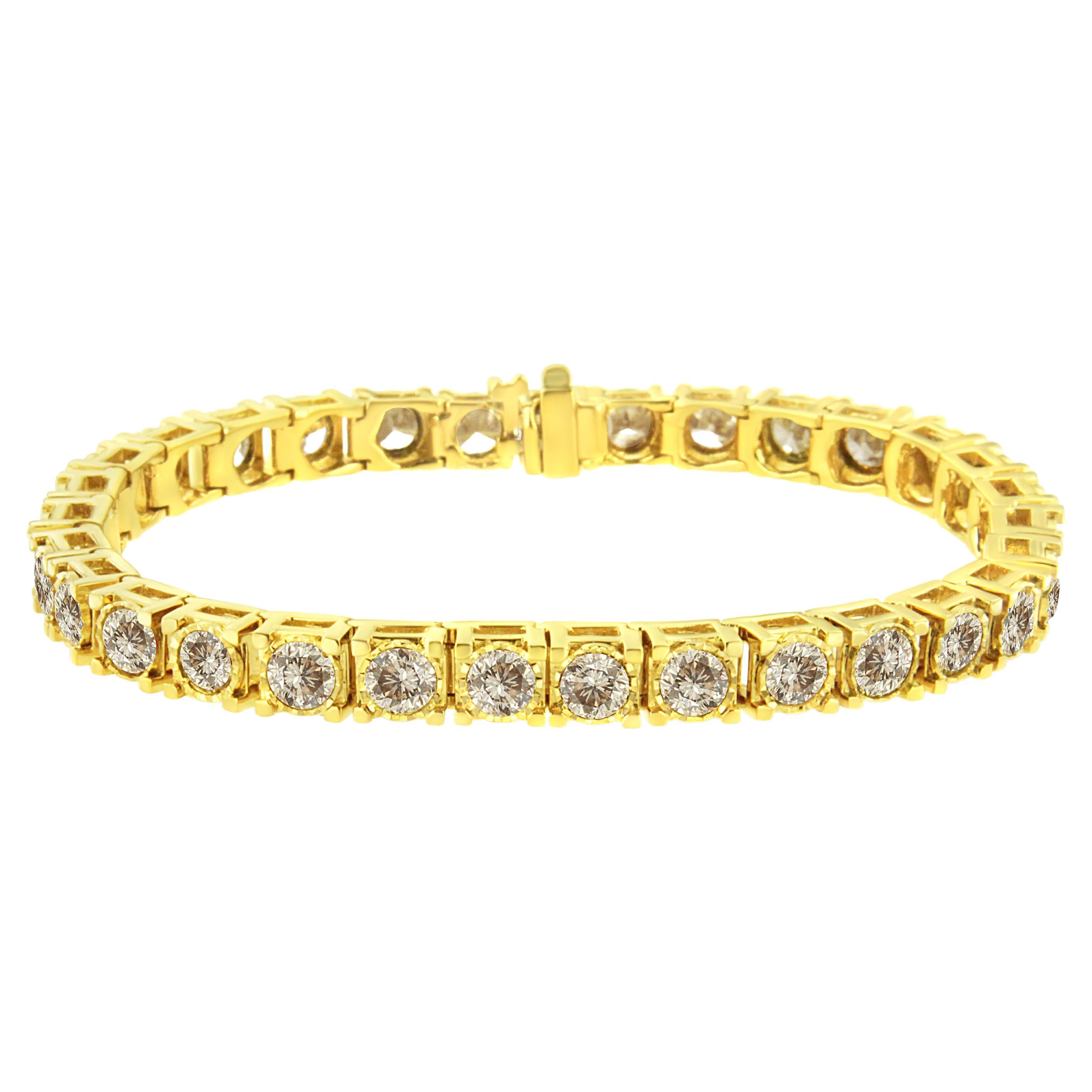 10 Carat Classic Diamond Tennis Bracelet At 1stdibs