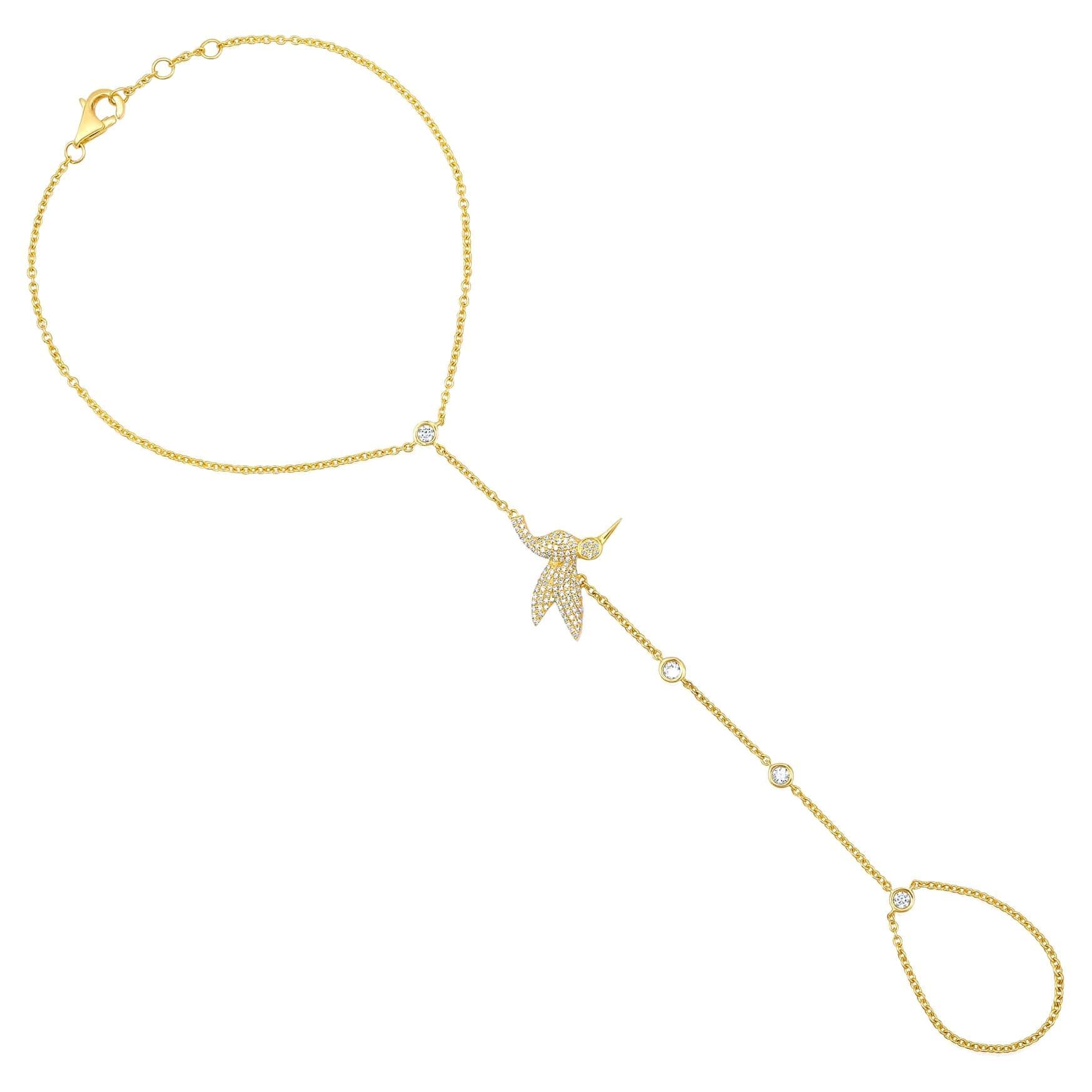 Enchanted 119 Diamonds Hand Chain For Sale at 1stDibs