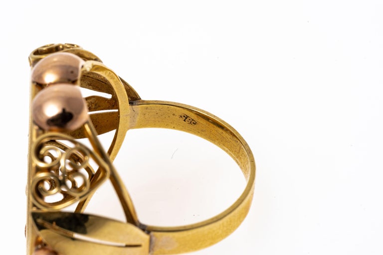 14k Yellow Gold 1915 Austria 4 Ducat Style Coin Ring For Sale at 1stDibs