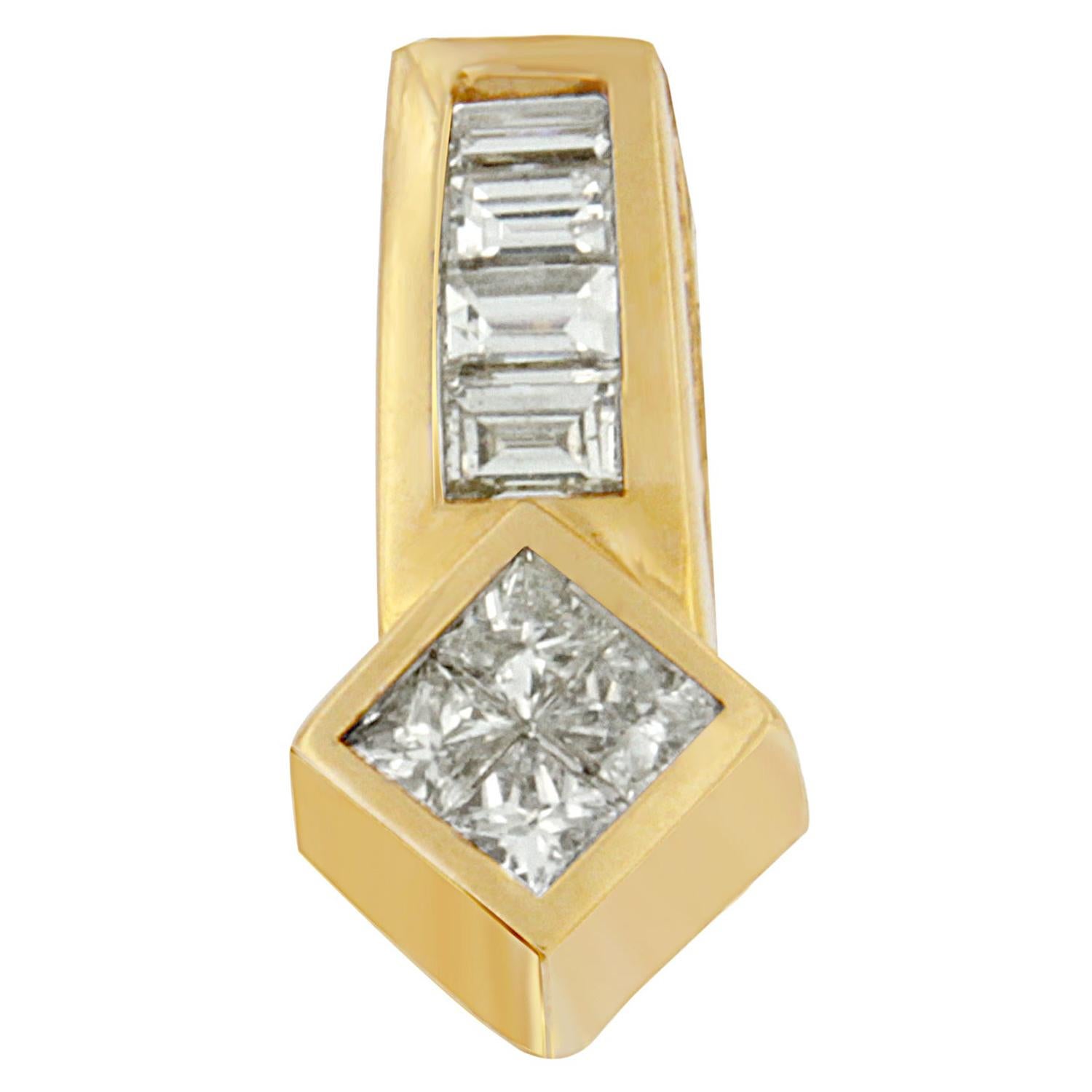 LB Exclusive 14K Yellow Gold 0.26 Ct Diamond Pendant Necklace For Sale ...