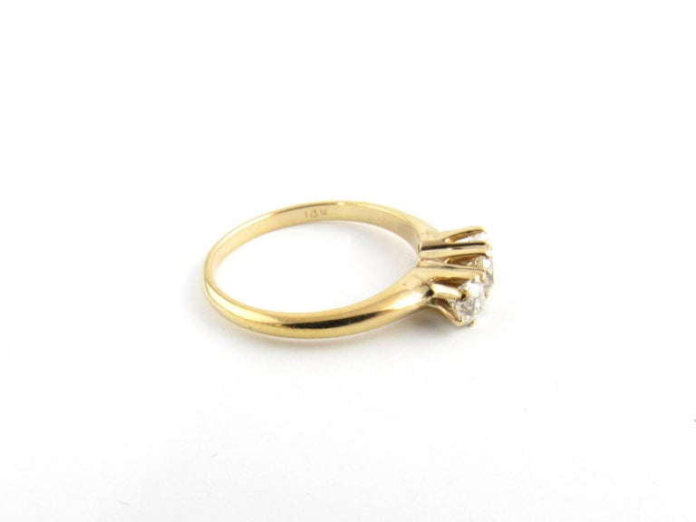 14K Yellow Gold 3 Old Mine Diamond Ring For Sale at 1stDibs