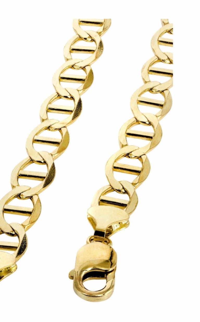 14k Yellow Gold Fancy Mariner Italian Link Chain, 10 Gm For Sale at ...