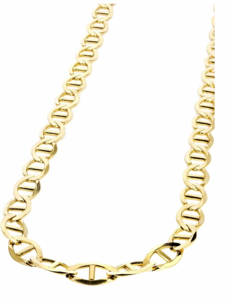 14k Yellow Gold Fancy Mariner Italian Link Chain, 10 Gm For Sale at ...