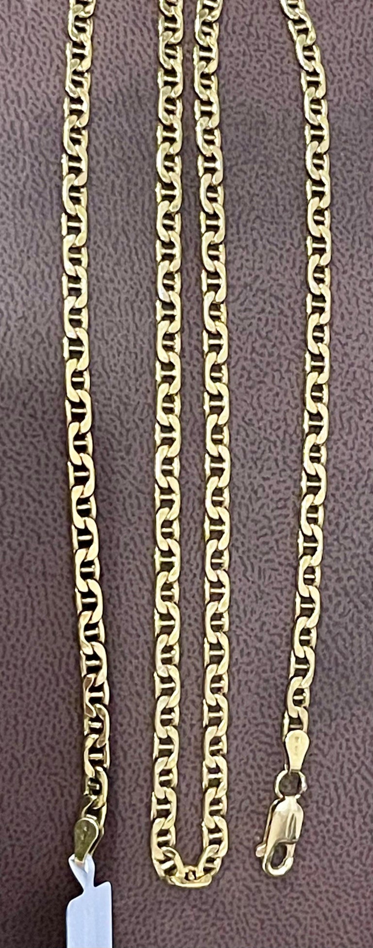 14k Yellow Gold Fancy Mariner Italian Link Chain, 10 Gm For Sale at ...