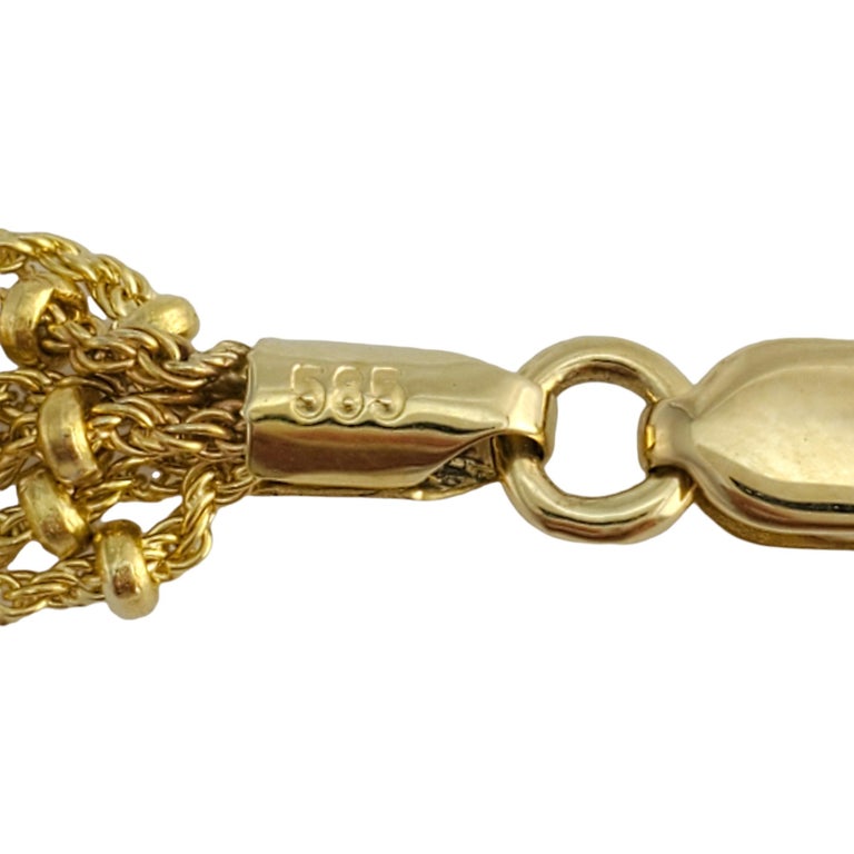 14K Yellow Gold 5 Chain Necklace at 1stDibs