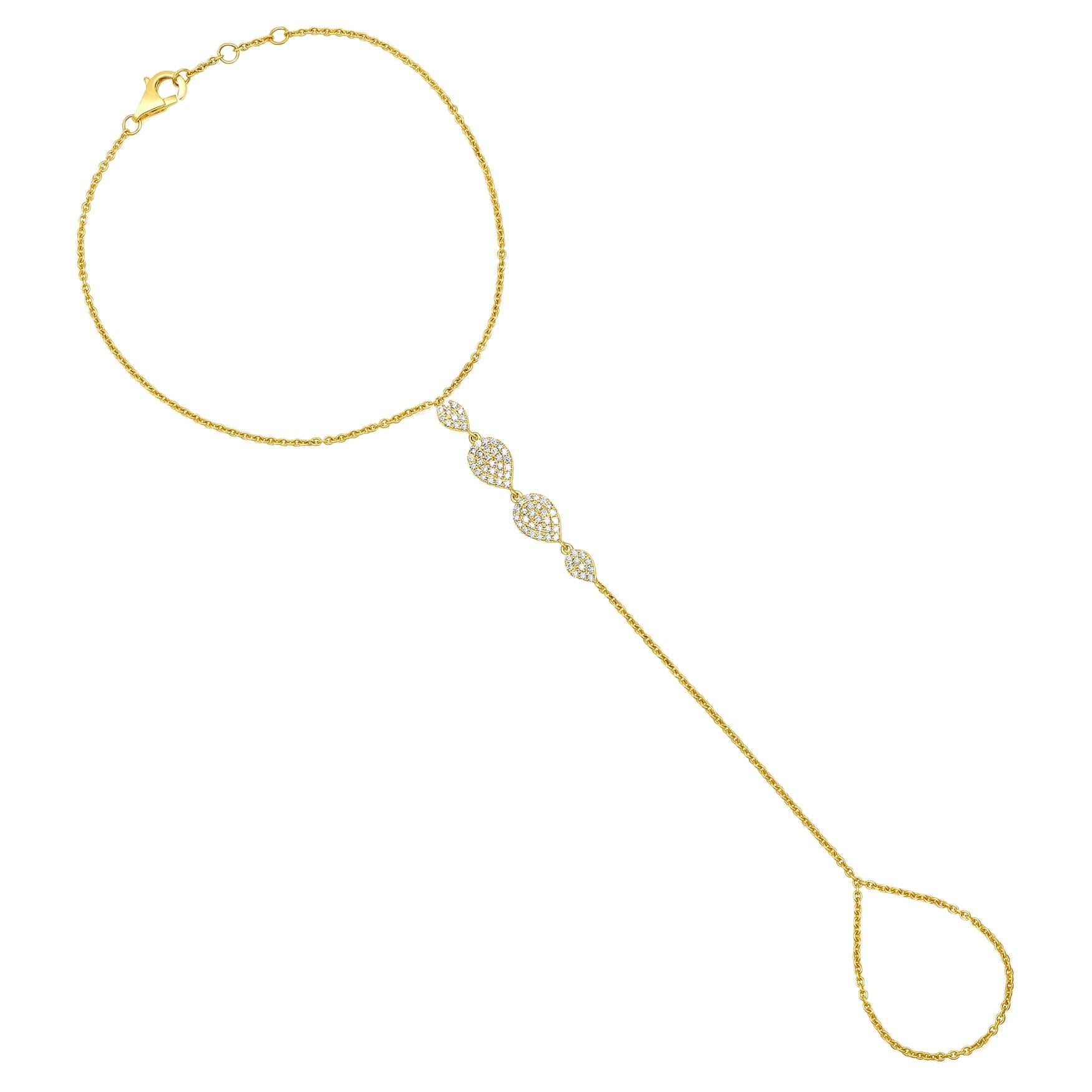 Harmony 76 Diamonds Hand Chain For Sale at 1stDibs