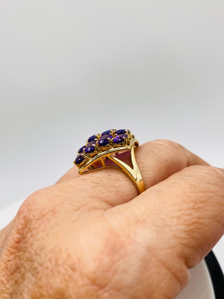 Amethyst Yellow Gold Ring For Sale at 1stDibs