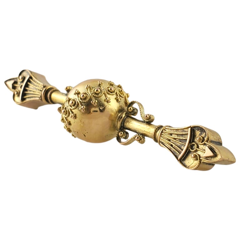 14k Yellow Gold Antique Pin / Brooch For Sale at 1stDibs