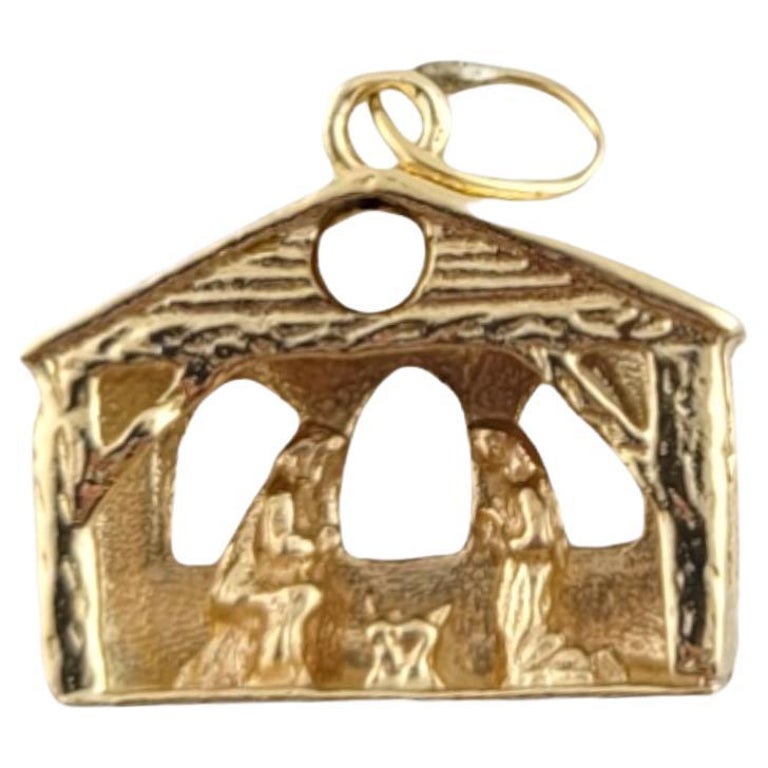 14k Yellow Gold Baby Jesus Nativity Scene Charm For Sale at 1stDibs