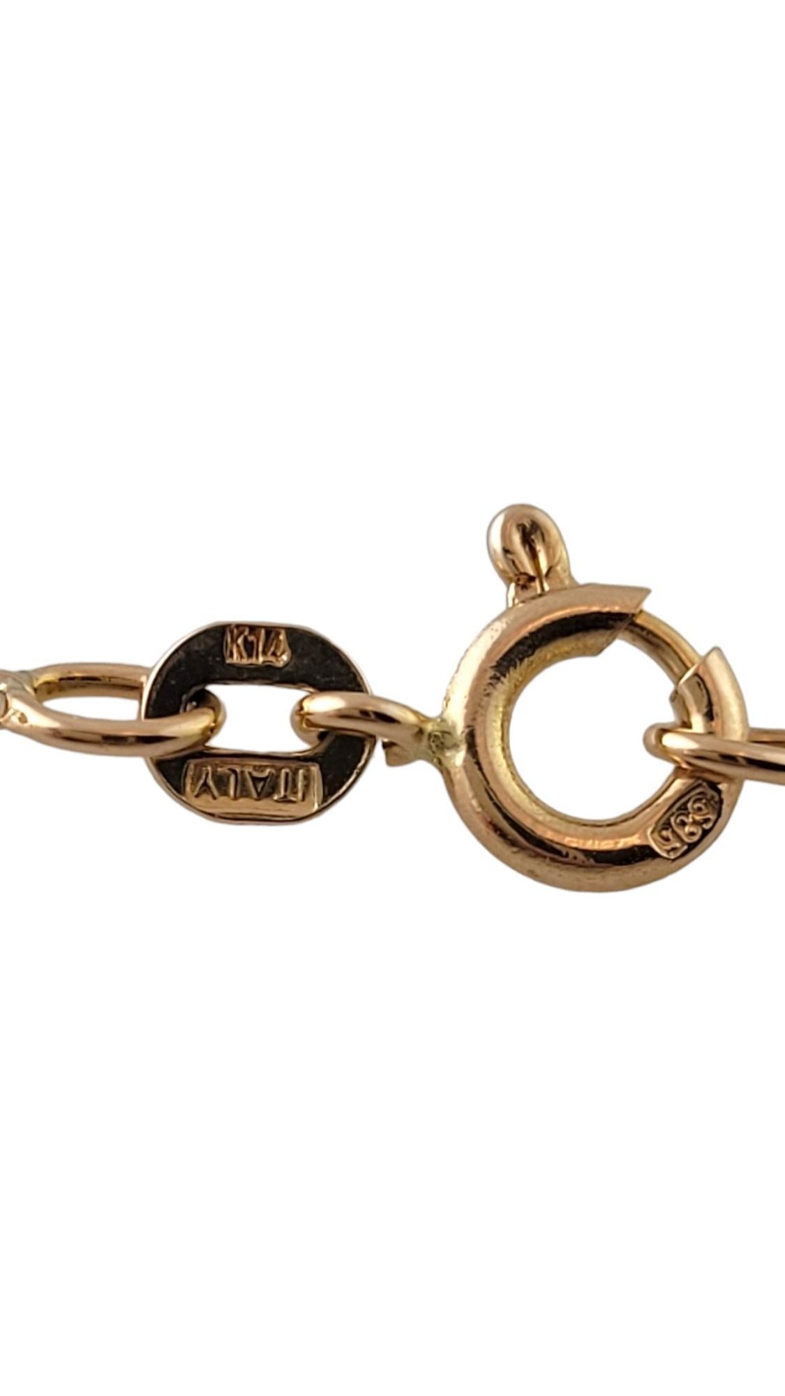 14K Yellow Gold Bar Chain Necklace #17493 For Sale at 1stDibs