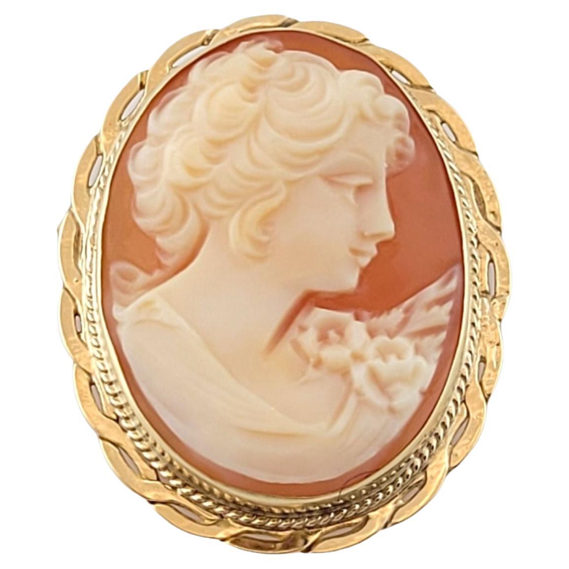 14K Yellow Gold Cameo Pin/Pendant #14567 For Sale at 1stDibs