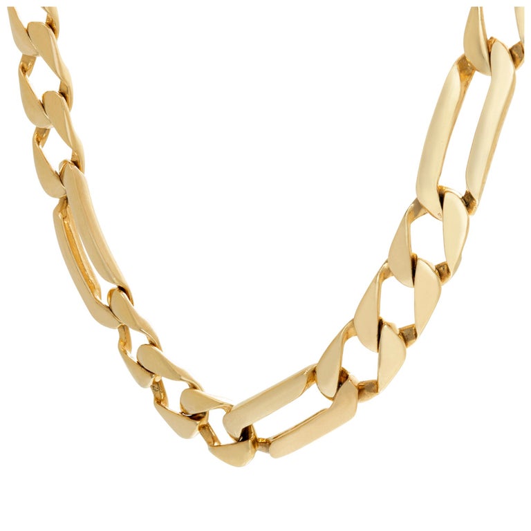 14k Yellow Gold Chain For Sale at 1stDibs