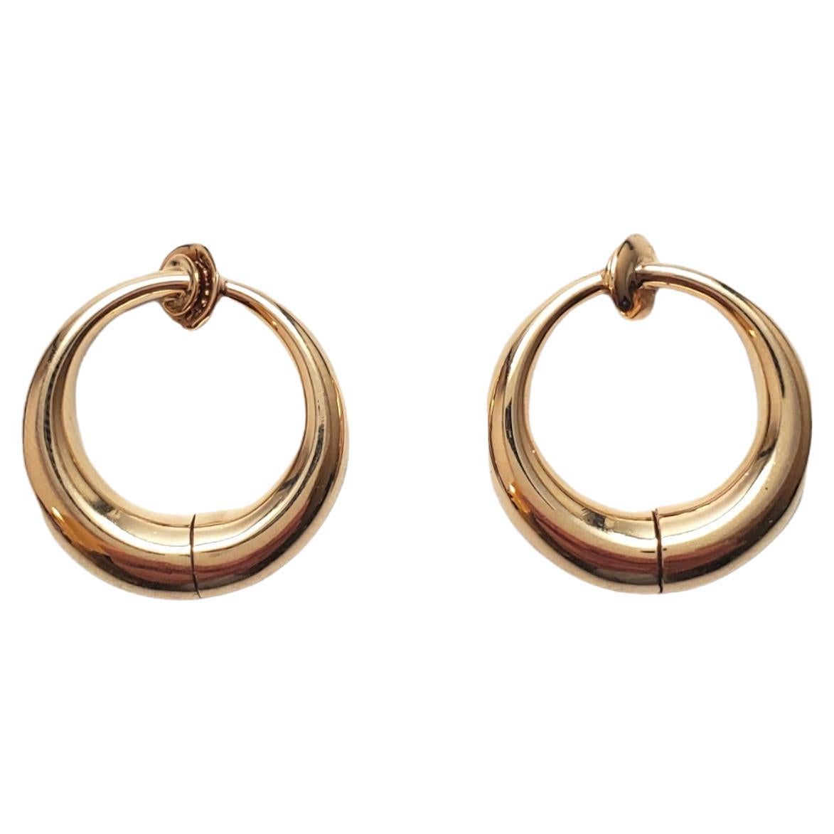 White Gold and Diamond Bulgari Clip-On Hoops at 1stDibs