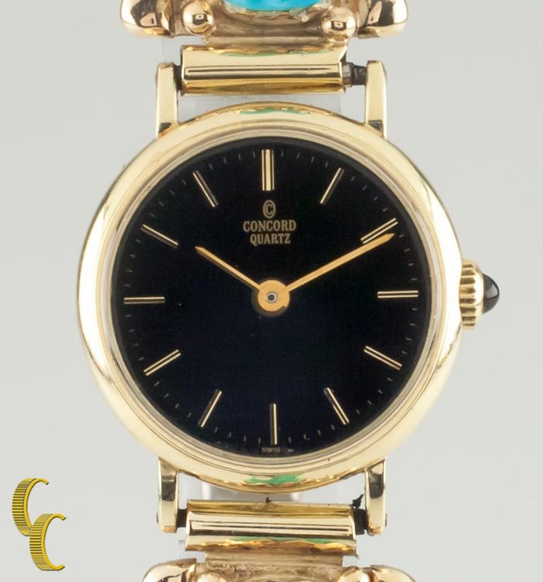 14k Yellow Gold Concord Quartz Watch w/ 14k Gold Wayne and Virginia ...