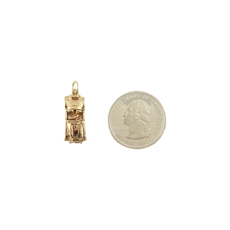 14K Yellow Gold Convertible Car Charm For Sale at 1stDibs
