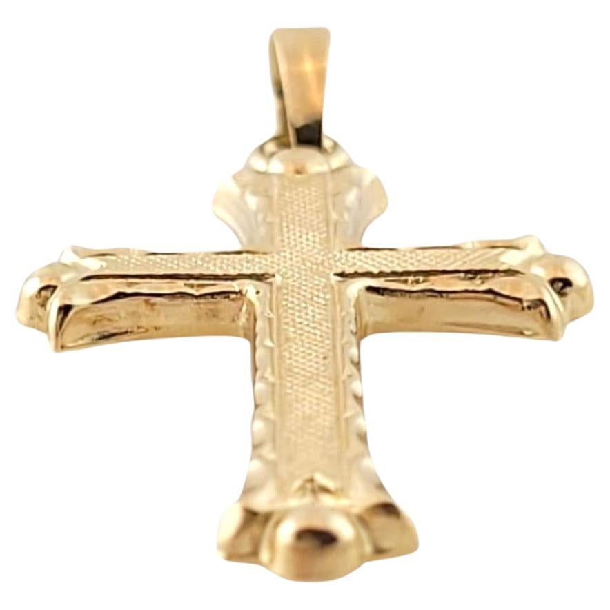 14K Yellow Gold Cross Pendant #12957 For Sale at 1stDibs