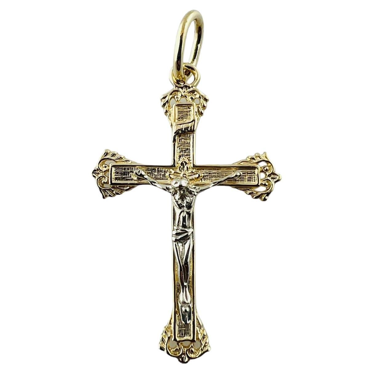 14K Yellow Gold Crucifix Cross Pendant #15541 For Sale at 1stDibs